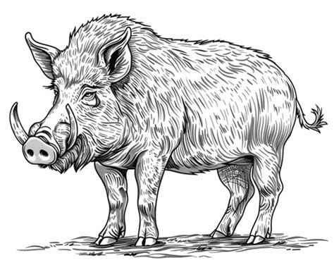 Wild Boar Coloring Pages