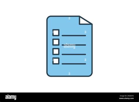 survey form icon icon related to survey flat line icon style simple vector design editable