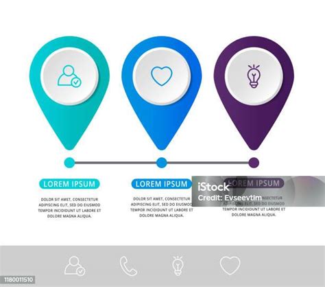 벡터 현대 인포 그래픽 평면 템플릿 핀 세 종이 라벨 다이어그램 그래프 프리젠 테이션 3 가지 옵션과 마크가있는 비즈니스 개념 콘텐츠에 대한 빈 공간 단계 단계 타임라인