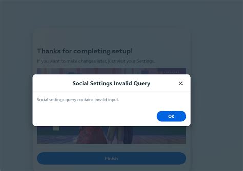 social settings invalid query r oculus