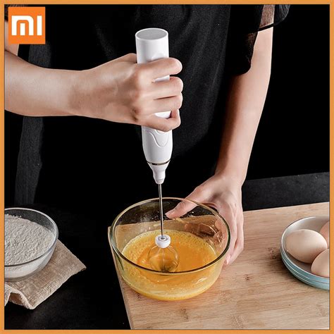 샤오미 미지아 전기 계란 거품기 스테인레스 스틸 소형 베이킹 도구 크림 블렌더 미니 계란 깨는 기계 계란 도구 Aliexpress