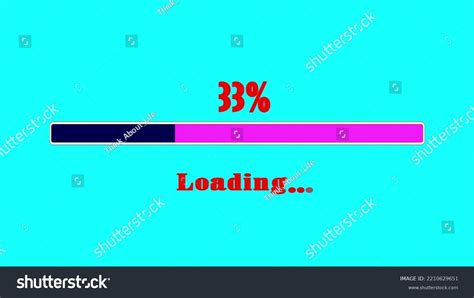 Loading Progress Bar Counting Number Percentage Stock Illustration