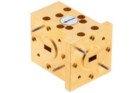 Wr 22 Waveguide Circulator 40 Ghz To 46 Ghz 15 Db Min Isolation Ug 383u Cover Flange Brass