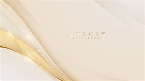 럭셔리 모던 추상적인 장면 황금 곡선 선은 홍보 텍스트를 붙여 넣기위한 여유 공간이 반짝입니다 달콤한 느낌에 대한 크림 색 그늘