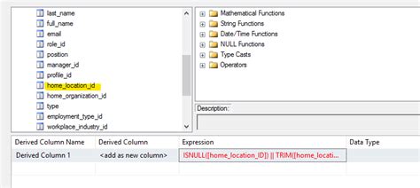 Ssis Data Conversion Transformation Editor Null Microsoft Qanda