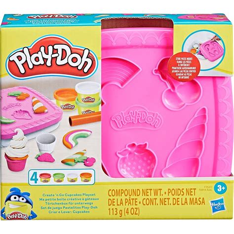 Play Doh 培樂多 小小攜帶收納盒黏土遊戲組cupcakes Playset 粉色f6914 Pchome 24h購物
