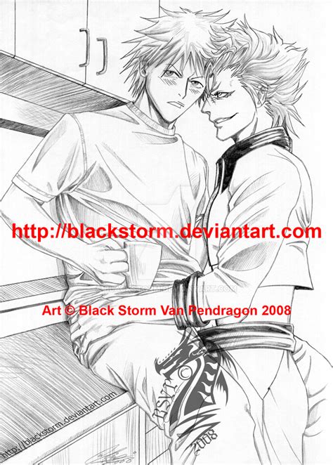 Bleach Grimmjow X Ichigo By Blackstorm On Deviantart