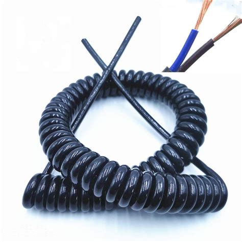 Coiled Cablespring Telescopic Spiral Cable 2 Core Spring