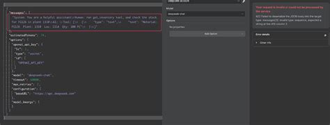 problem from new mcp tools using in the agent node [error 422