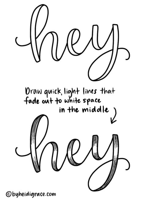 How To Do Calligraphy With ANY Pen Faux Calligraphy Tutorial By Heidi Grace