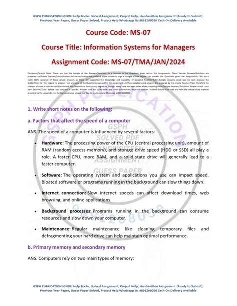 IGNOU MS 07 Solved Assignment Jan July 2024 English Medium IGNOU Solved Assignment 2024 25