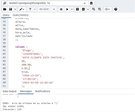 Olá Estou Com Problemas Na Execução Postgresql Alura Cursos