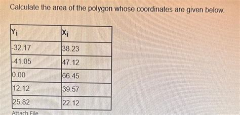 Solved Calculate The Area Of The Polygon Whose Coordinates Chegg