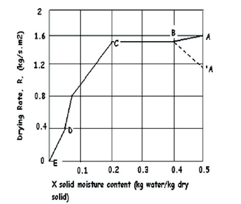 Typical Drying Rate Curve Under Constant Drying Conditions Download Scientific Diagram