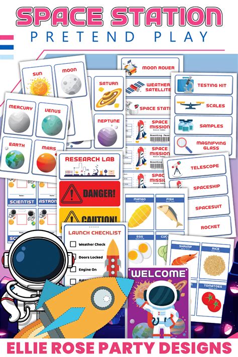 Free Space Station Dramatic Play Printables
