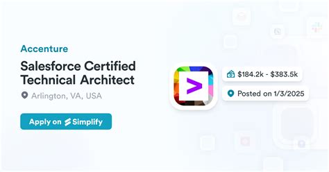 Salesforce Certified Technical Architect Accenture Simplify Jobs