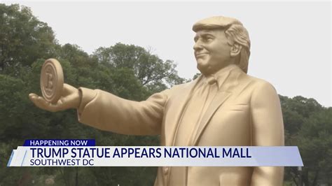 Golden Trump Statue Appears On National Mall