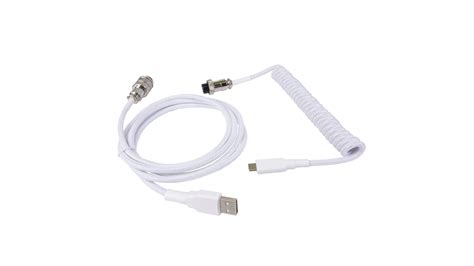 Mechanical Keyboard Usb A Usb C Coiled Cable White Reelag