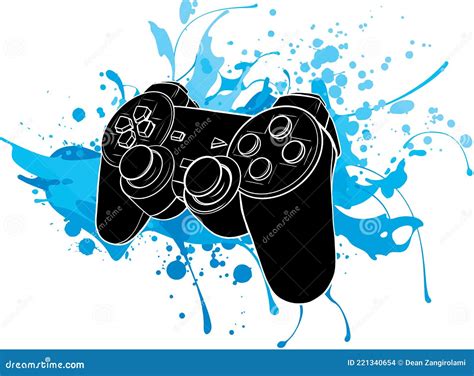 Game Joypad With Colored Spots Vector Illustration Stock Vector Illustration Of Hardware