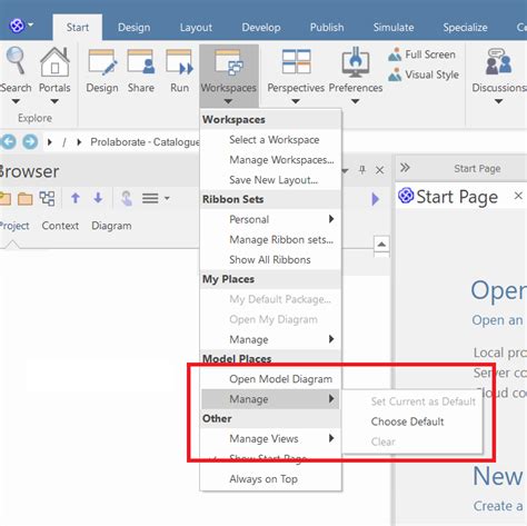 Settings How To Remove The Default Model Diagram In Enterprise Architect Stack Overflow