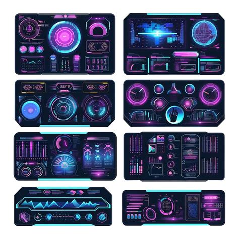 Premium Psd Hud Elements Mega Set Pack Dashboard Display Virtual Reality Technology Screen