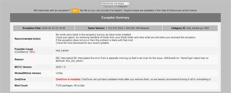 Last Exception The Sims 4 Technical Support Loverslab