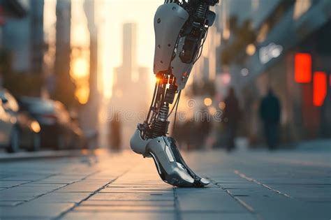 Prosthetic Robotic Bionic Leg Technology Medicine Generative Ai Stock Illustration