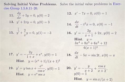 Solved Solving Initial Value Problems Solve The Initial