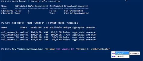 Script Create VMware VSphere NetApp NFS Volume