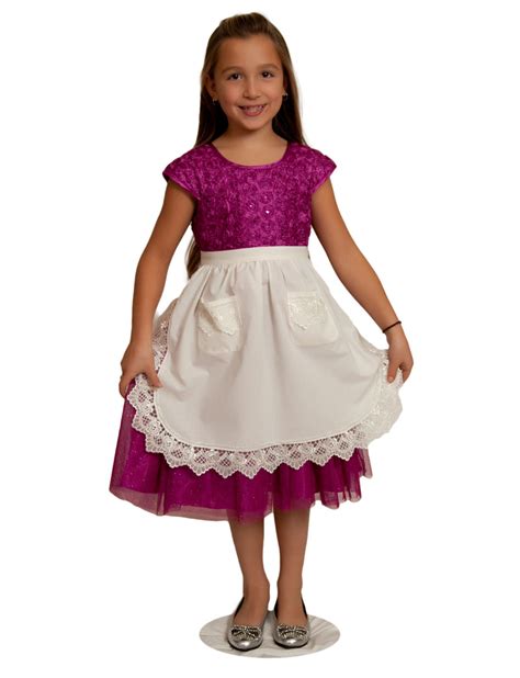 Dutch Girls Apron Lace Ecru Half Apron Ages 4 16 Maids Apron