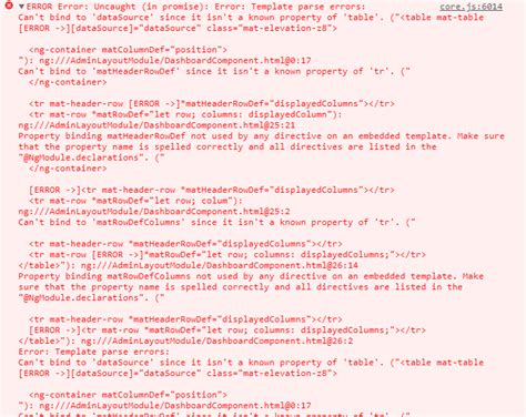 Error Template Parse Errors Cant Bind To Datasource Since It Isnt