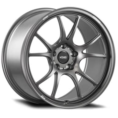 Konig Forged F3s 18x12 5x1143 Et20 Satin Charcoal Knurled Bead