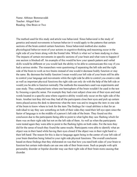 Reading 1 Some Assignments For A Introduction Sociology Class Name Abhinav Bommaveddi