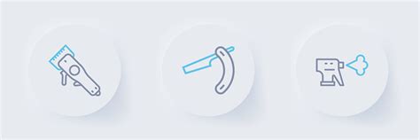 세트 라인 미용사 권총 스프레이 병 직선 면도기 및 전기 이발기 아이콘 벡터 개인 장식품에 대한 스톡 벡터 아트 및 기타 이미지 개인 장식품 곧은 깨끗한 Istock