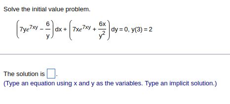 Solved Solve The Initial Value Problem Chegg Com