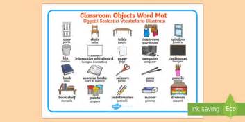 Classroom Objects With Italian Translation Teacher Made