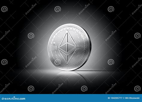 Ethereum Eth Coin With Ether Sign On A Gently Lit Dark Background Editorial Photography