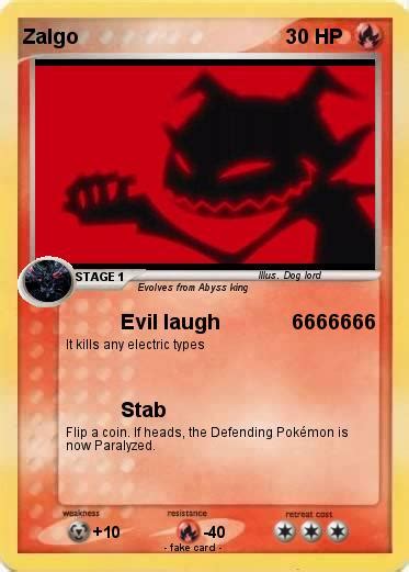 Pokémon Zalgo 34 34 Evil Laugh 6666666 My Pokemon Card