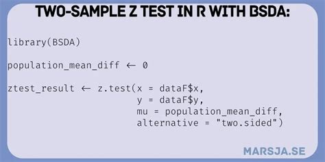 Z Test In R A Tutorial On One Sample Two Sample Z Tests