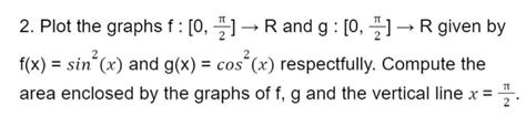 solved 2 plot the graphs f [0 2π]→r and g [0 2π]→r given by