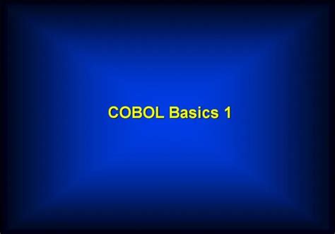 Ppt Chapter 1 Introduction To Structured Program Design In Cobol Powerpoint Presentation Id