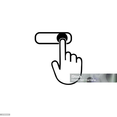 Jari Menggeser Tombol Ke Kanan Ilustrasi Stok Unduh Gambar Sekarang