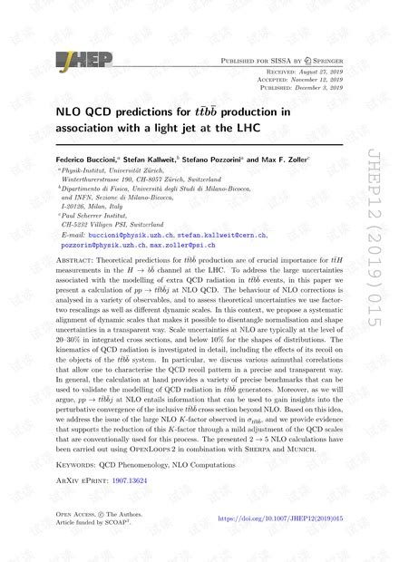 Lhc对撞机中t T B B 产生过程的nlo Qcd预测与不确定性分析 Csdn文库