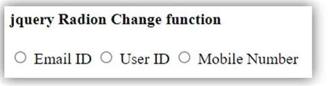 JQuery Radio Change How To Use JQuery Radio Change Examples