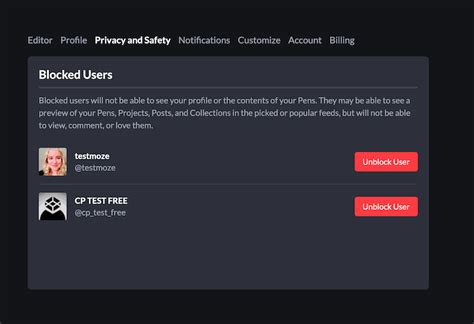 Blocking CodePen Blog