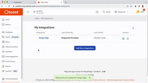 Upgrading To The New Toast Api Marginedge