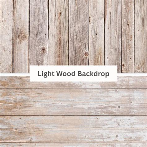Light Wood Photo Backdrop 34x225 Two Sided Flat Lay Background For