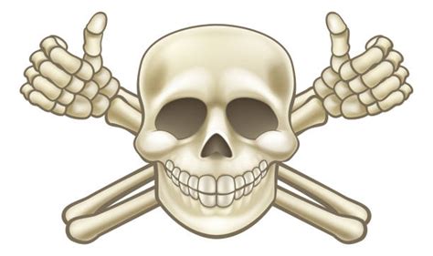 10 Cartoon Halloween Skeleton Thumbs Up Stock Illustrations Royalty