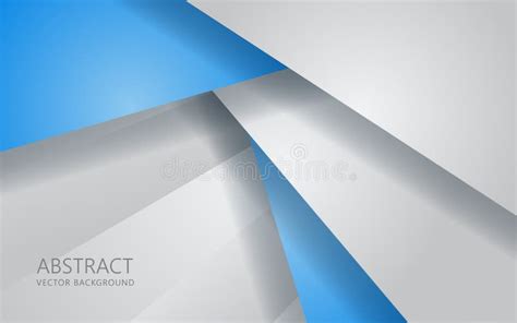 Abstract Blue And White Triangle Overlapping Layers Geometric Shapes