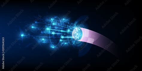 Connection Line On Networking Telecommunication Concept Background Stock Vector Adobe Stock